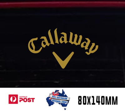 2x Callaway Golf Windshield Windscreen Sticker Decal 140mm GOLD | eBay ...