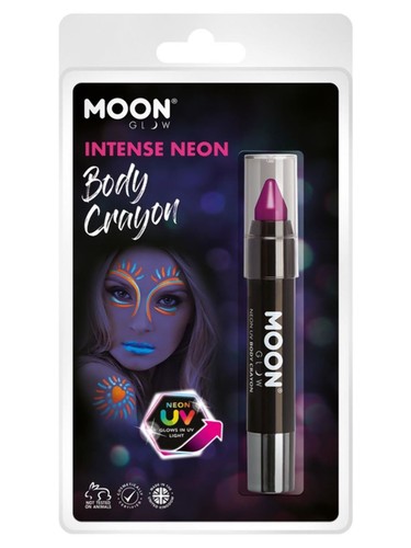 Vibrant Purple Neon Glow Body Crayons - Smiffys Moon Glow 5056135634578 ...