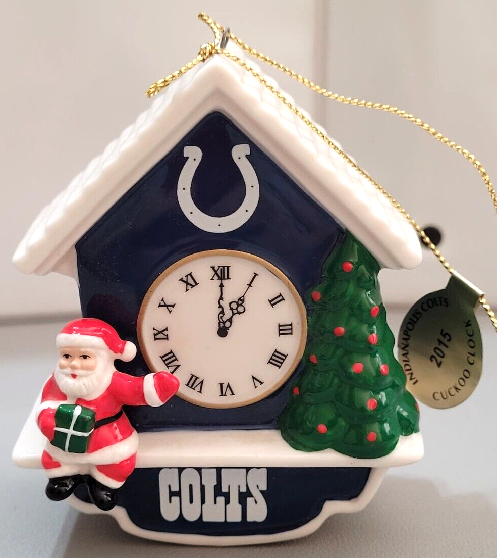 NFL Danbury Mint 2015 Indianapolis Colts Porcelain Clock Ornament | eBay