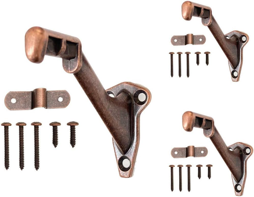 Handrail Bracket Stair Wall Mounted Antique Copper 3 Pack ...