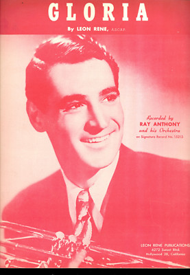 RAY ANTHONY Sheet Music "Gloria" Ray Anthony 1948 | eBay