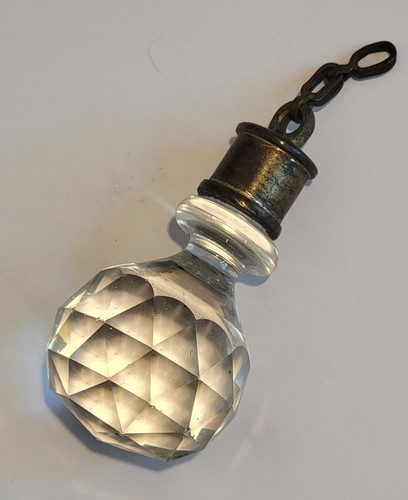 Antique Glass Cistern Handle Pull Light Switch Bathroom Curtain Cord ...