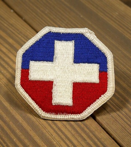 US Army Medical Command Korea Patch Embroidered Octagon Cross Red Blue ...