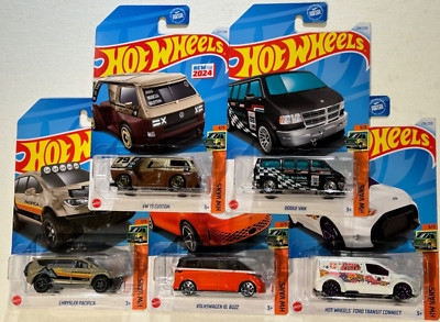 2024 🔥HOT WHEELS, HW VANS SET OF 5 WITH TREASURE HUNT | eBay