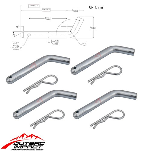 4 X High Quality Hitch Pin R Clips 16mm 5/8 Inch Towbar Tow Bar ...