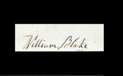 William Blake Autograph Reprint On Genuine Original Period 1820s Paper ...