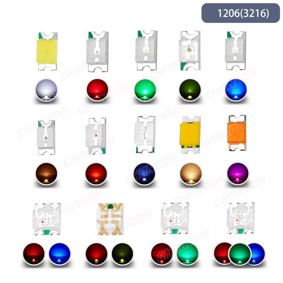 0805 1206 0603 3535 3528 2835 5630 5730 LED SMD Diode White Red Green ...