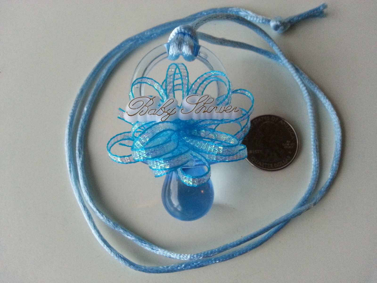 12 Blue Pacifier Necklaces Baby Shower Games Favors it's a Boy Prizes ...