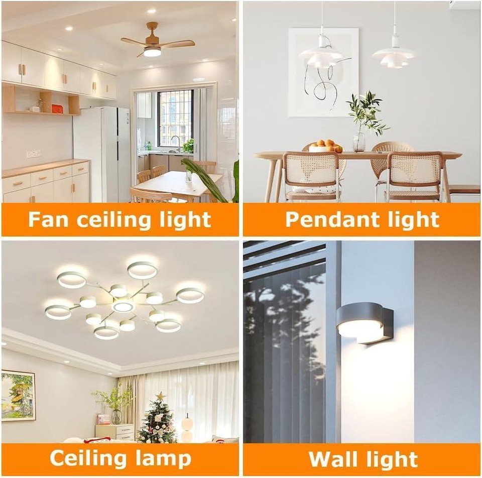 Jianwei 4 Inch Ceiling Fan LED Light Replacement 6000k, 18w LED ...