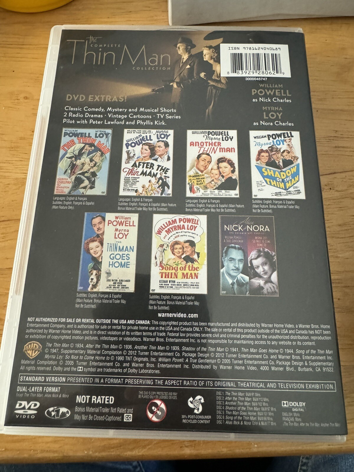 The Thin Man Collection (DVD, 2012, 7-Disc Set) 883929280629 | eBay