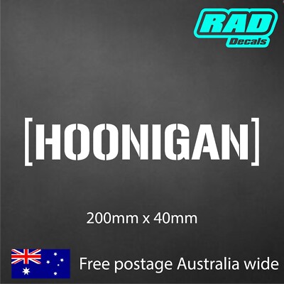 Hoonigan Die Cut Car Decal Funny Vinyl Sticker JDM Hoon Drift Turbo BNS ...
