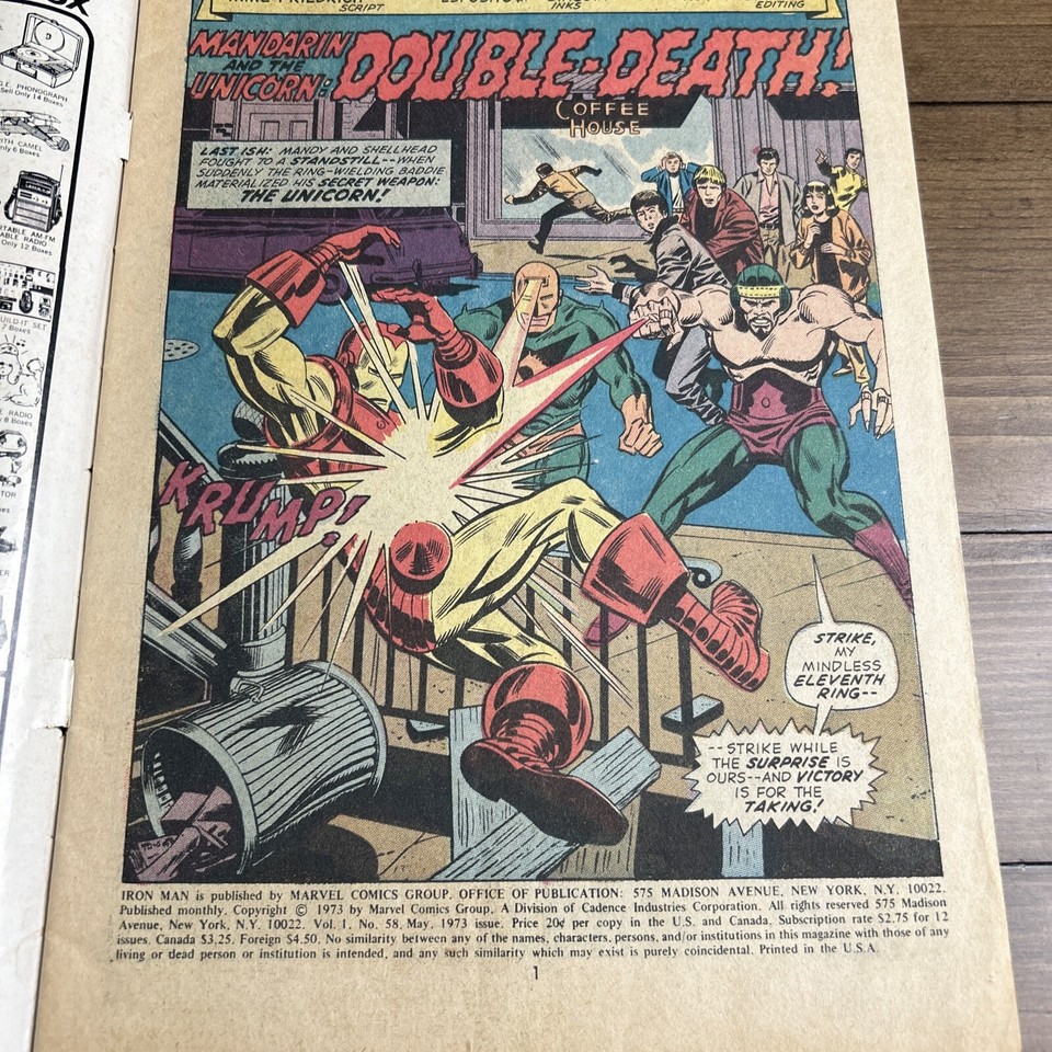 Iron Man #58 VF- Epic Battle Mandarin + Unicorn Stark Hires Pepper ...