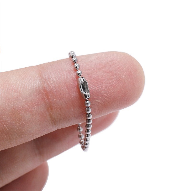 500pcs 304 Stainless Steel Ball Chain Connectors Clasps Necklace Beads ...