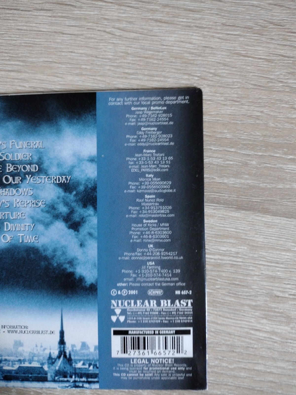 Agathodaimon Chapter III - 2001 Nuclear Blast Rare Promo CD ...