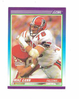 Mike Gann Atlanta Falcons #76 Defensive End #481 Score 1990 Football ...