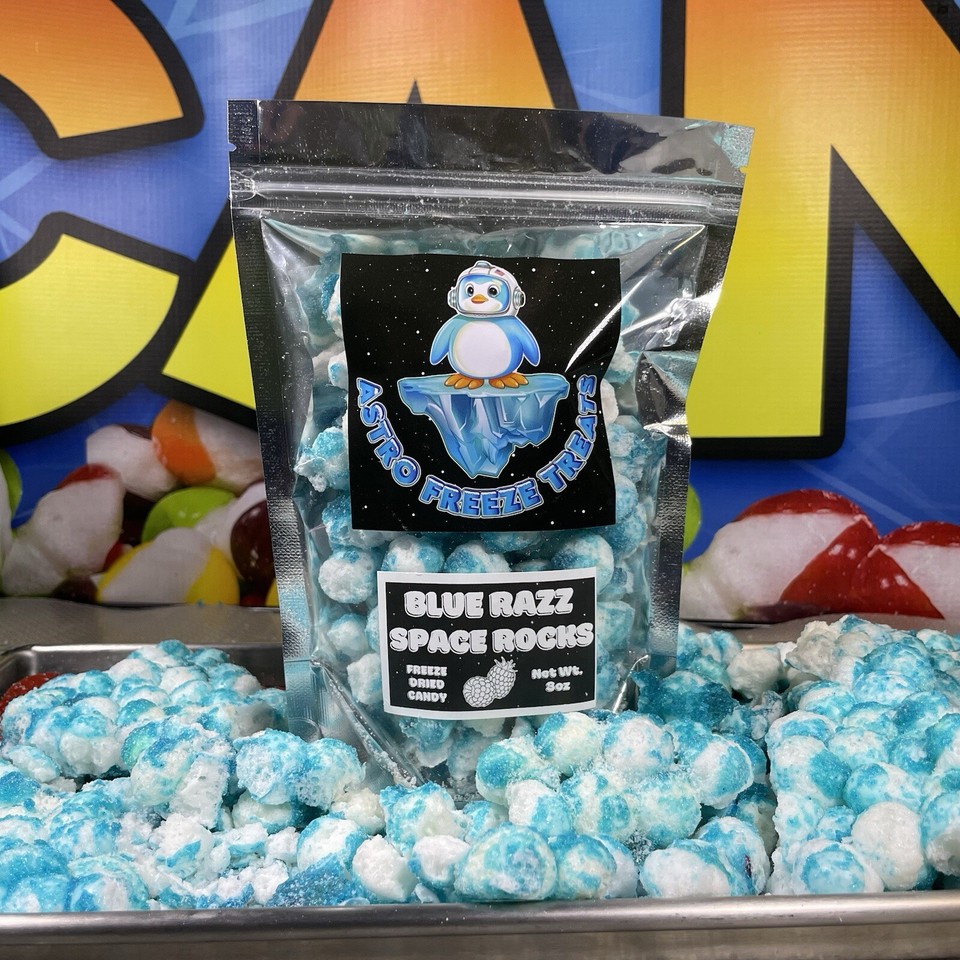 Freeze Dried Candy- Blue Rizz Space Rocks- 3oz Bag Variety Crunchy ...