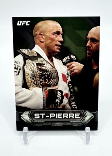 Georges St-Pierre 2014 Topps UFC Knockout Green /99 Card #100 GSP Rogan ...