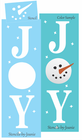 Joanie 24" Stencil Vertical Joy Snowflake Snowman Nativity Star Dust ...