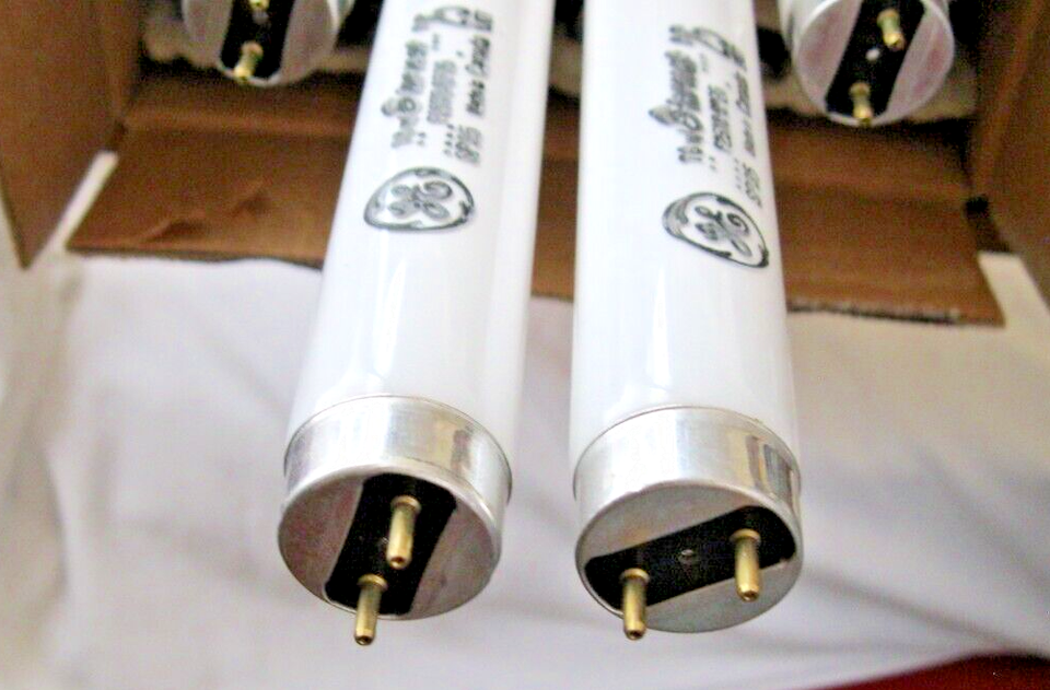 2 x GE F25T8/SP35 FLUORESCENT LIGHT BULB LAMP T8 3500K 25W 15944 3' 36 ...