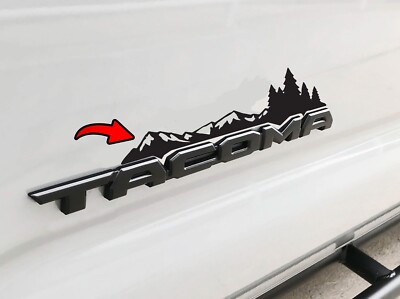Toyota Tacoma Mountain and Pine Trees Decals- Over the badge Decals | eBay