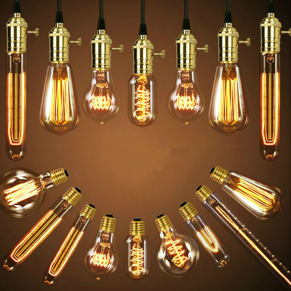 Vintage Antique Style Bulbs Edison Industrial Filament Light Bulb E27 ...