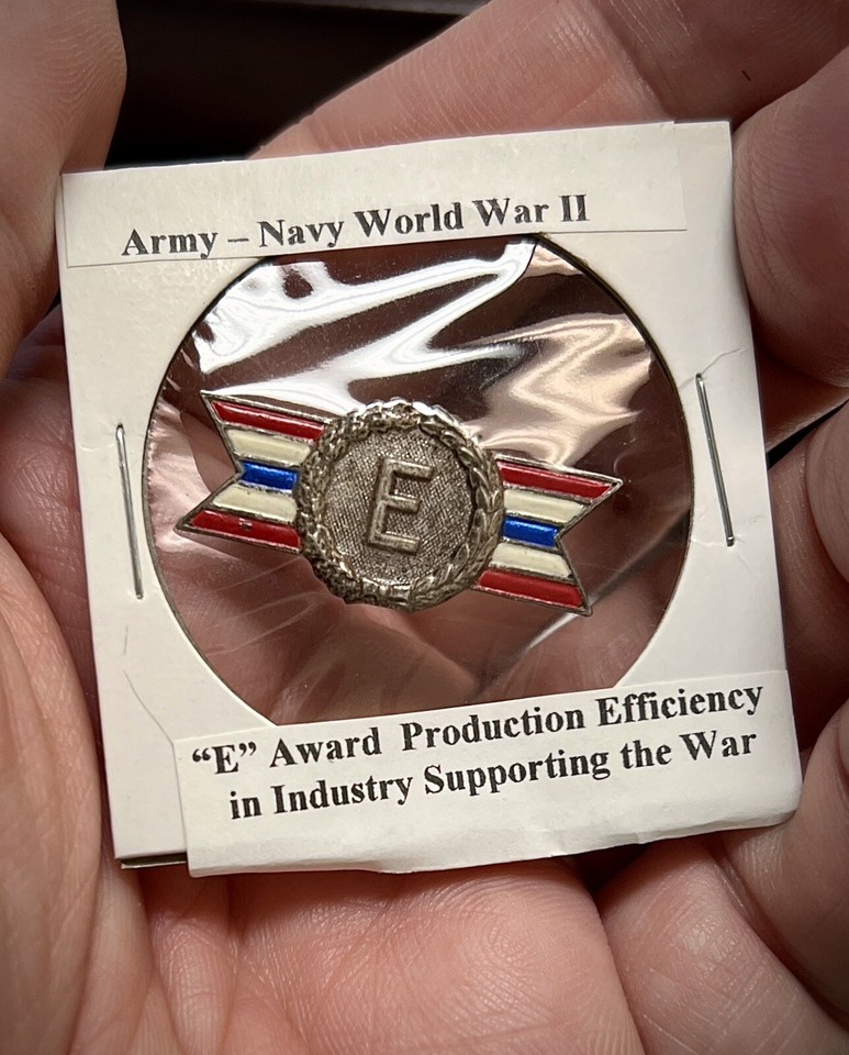 Sterling Silver 925 WWII Army-Navy "E" Excellence Award Production ...