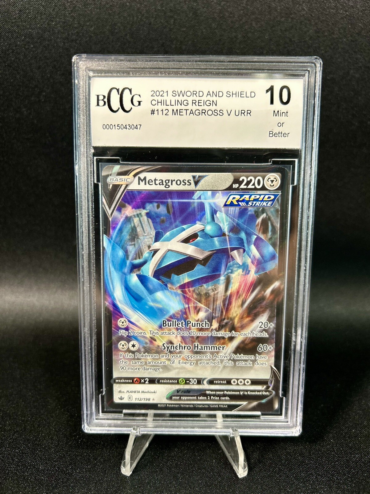 Metagross V - Pokemon (2021) - Chilling Reign - #112 - BCCG 10 - MINT ...