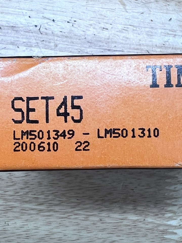 Timken SET45 Tapered Roller Bearings SET 45 LM501349 - LM501310 200610 ...