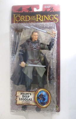 LOTR Helm's Deep Legolas Action Figure Shield Skateboard Toy Biz 2003 ...