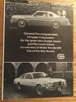 CHRY32 VINTAGE Original Advertisement General Tire Dodge Aspen Plymouth ...