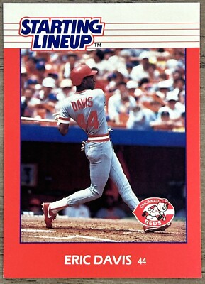 1988 Starting Lineup (KENNER) (RED BORDER) Eric Davis - NEAR MINT+ Cond ...