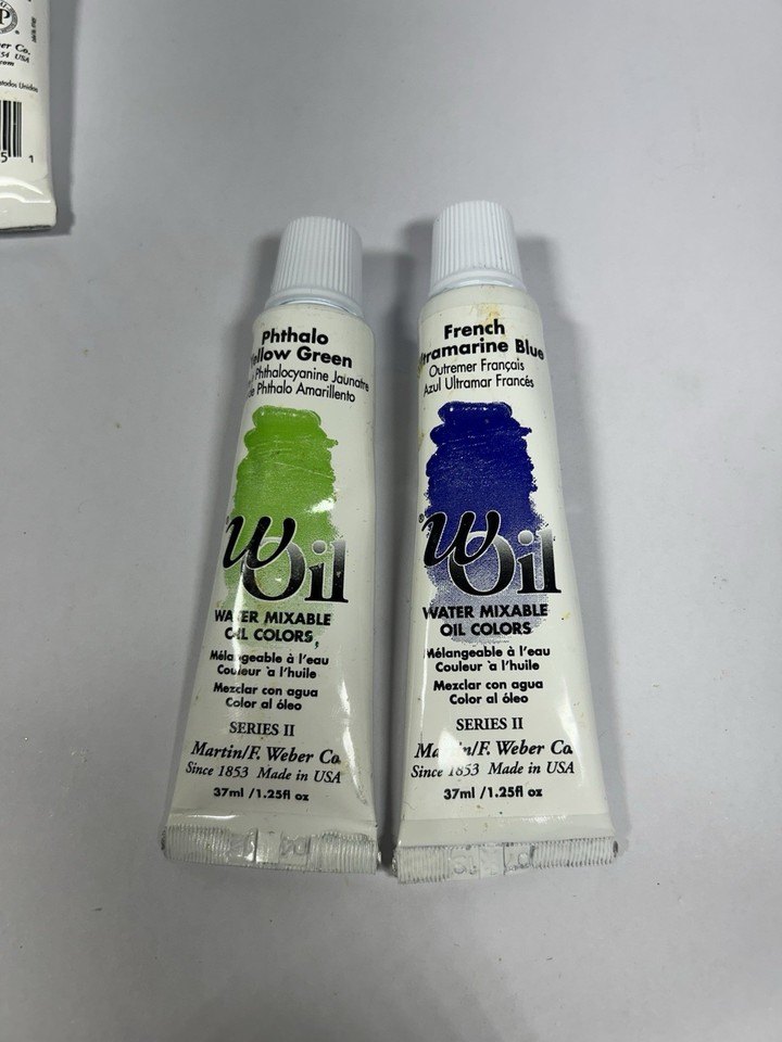 Martin F Weber Oil Paint Tubes (1.25oz / Lot of 8 Tubes) Water Mixable ...