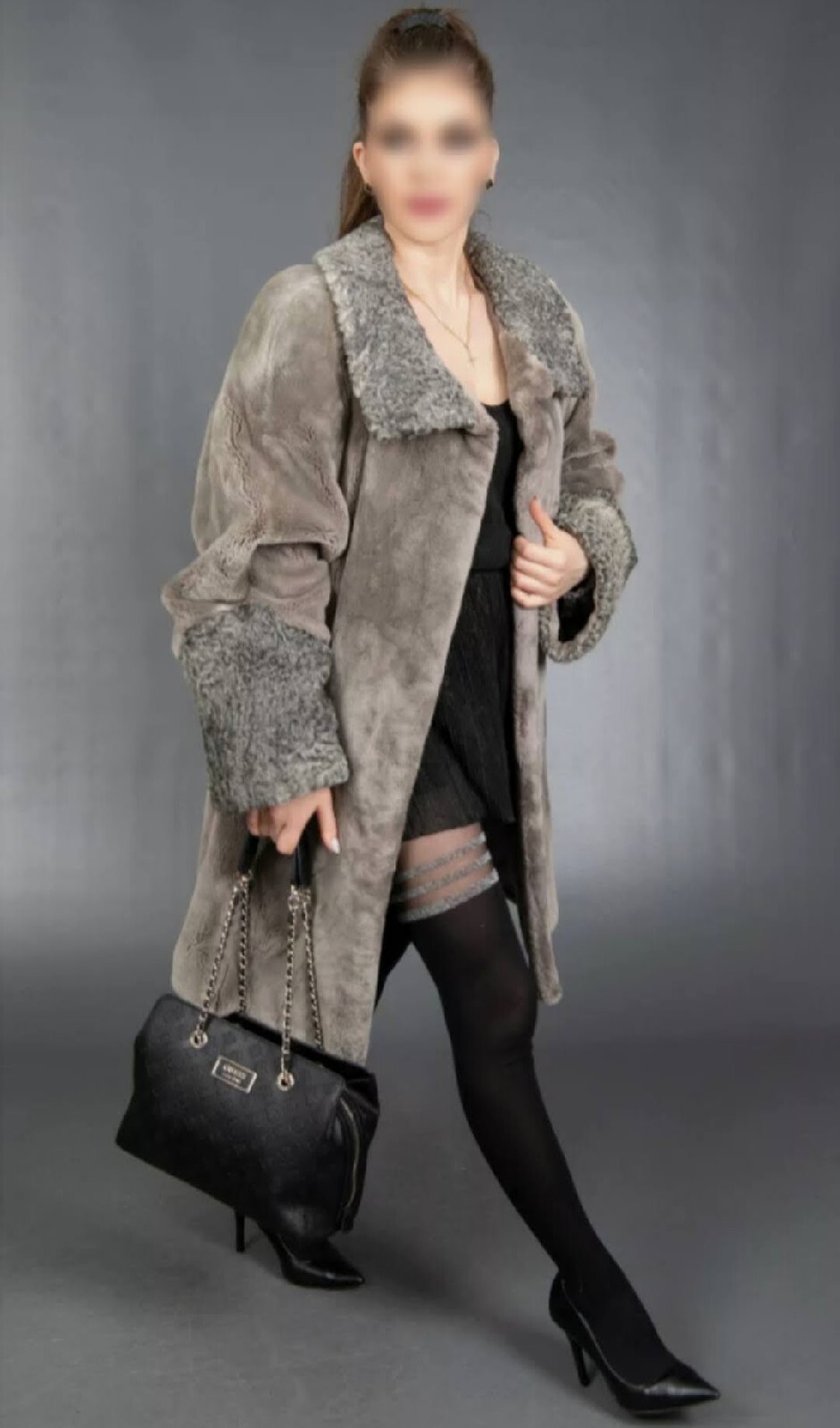 BEAUTIFUL GENUINE GREY SHEARED BEAVER WITH PERSIAN FU… - Gem