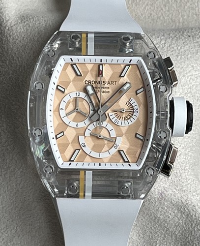 Cronusart CM001-10C White Rubber Strap Automatic Watch #P00B | eBay UK