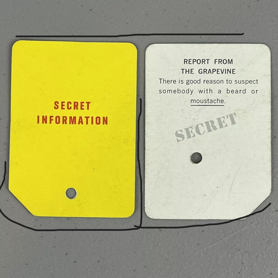 Vintage 1960 Mattel Lie Detector Game Secret Information" 2 " Report ...
