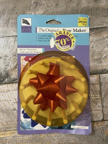 Original Bow Maker USA Ribbon Magic Makes Gift Wrap Bows Sealed Vintage ...