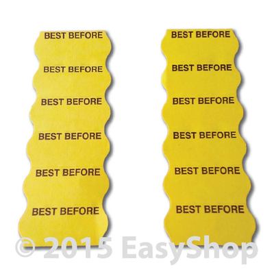 Best Before 26 X 12mm Retail Price Marking Gun Label CT4 Motex Yellow ...