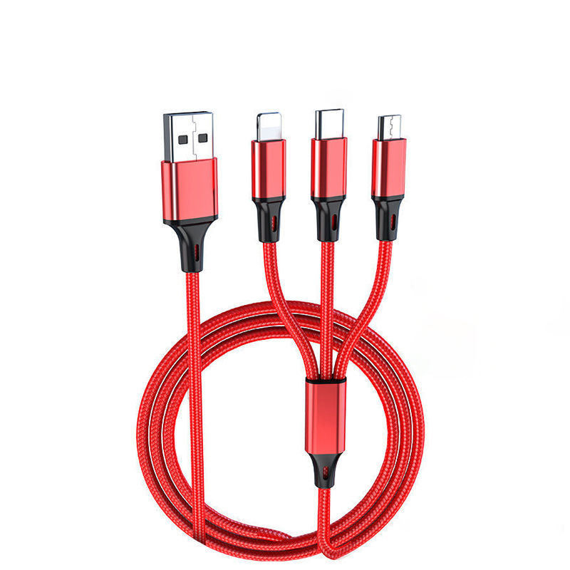 3 IN 1 Fast Charging Cable Universal Multi Function Cell Phone Charger ...