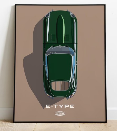 Jaguar E Type Vintage Poster Racing Car Posters Print | eBay