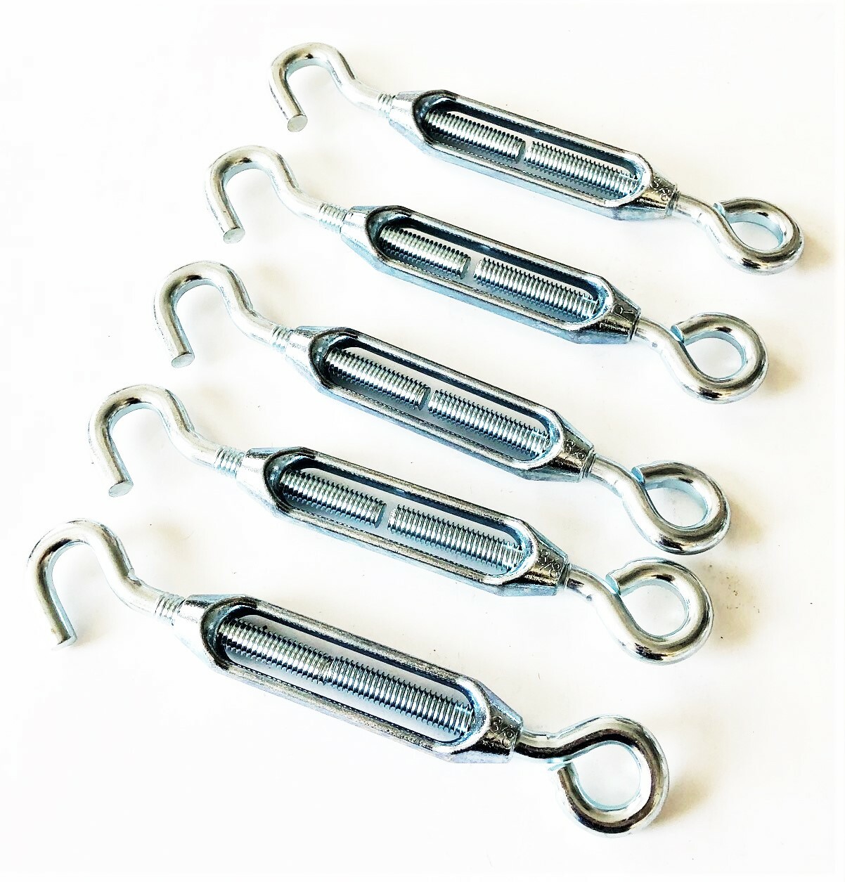 5pcs TURNBUCKLE 5/16" x 6-3/4" ZINC PLATED STEEL EYE HOOK TURN BUCKLES ...