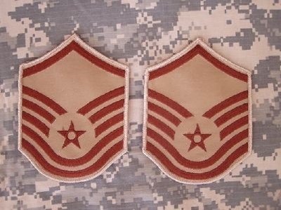 US Airforce Usaf Master Sergeant E7 Rank Desert Insignia Patch | eBay