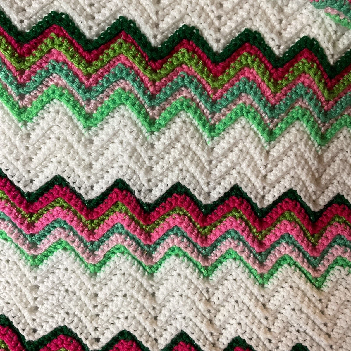 Pink And Green Chevron Pattern