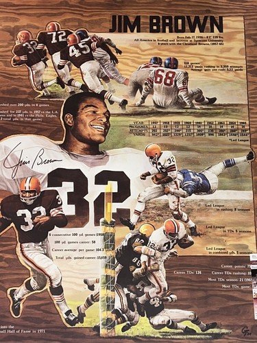 Jim Brown Cleveland Browns SIGNED autographed JSA COA LE /3200 ...