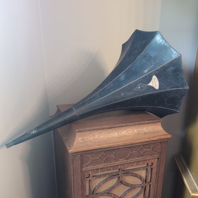 Antique Thomas A Edison 32" Standard 10 Panel Metal Phonograph Horn | eBay