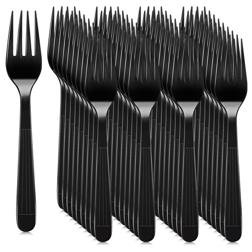 500 Pcs Heavy Duty Plastic Forks 7 Inches Disposable Forks Solid Take ...
