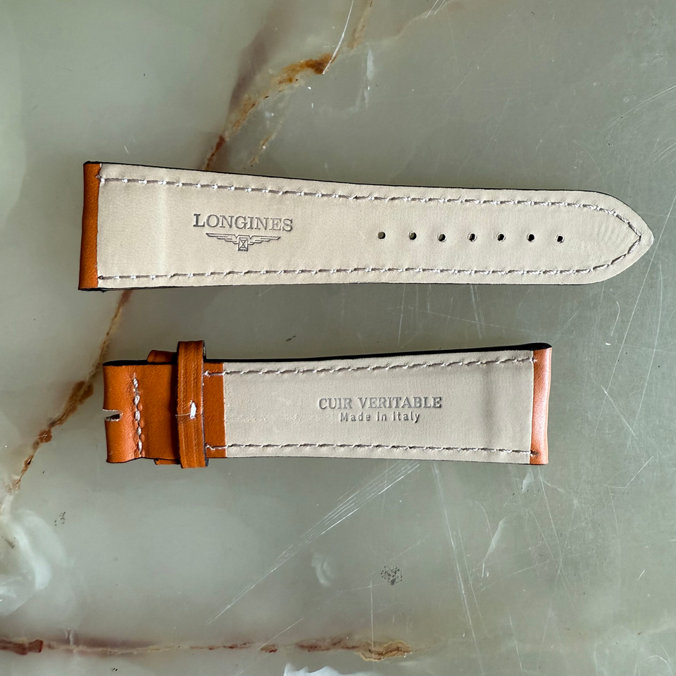 Authentic Longines Master Collection Orange Leather Watch Strap Band ...