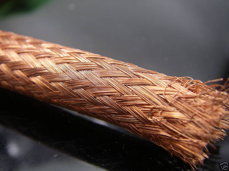4m 15mm 0.6" Copper Braided Wire Cover Sleeve Protection 4 Motorcycle ...