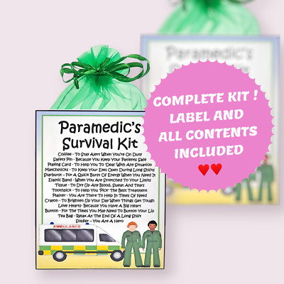Paramedic's Survival Kit ~ Fun Novelty Keepsake Gift & Greetings Card ...
