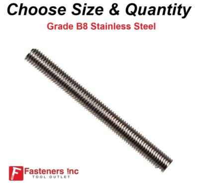 Stainless Steel Threaded Rod Grade B8 Stainless All-Thread ASTM A193 B8 ...