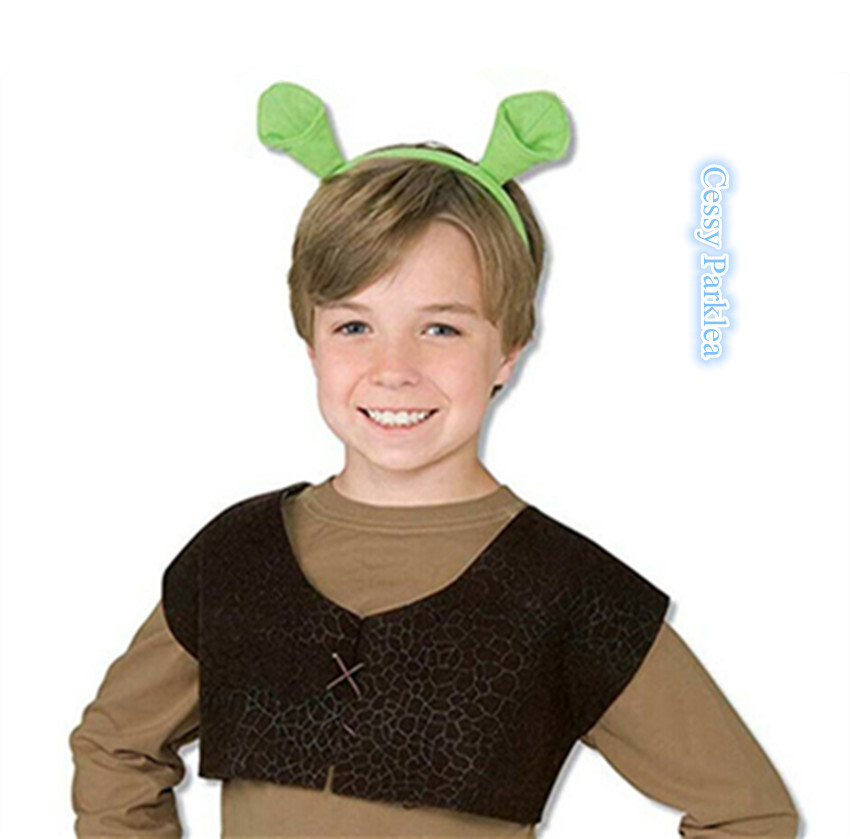 SN-A1-5 Child Shrek Ears Headband Halloween Cartoon Book Week Costume ...